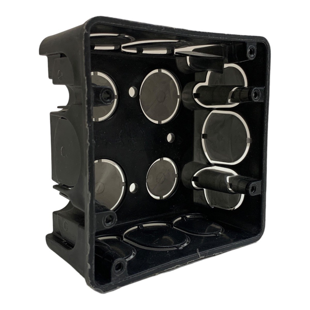 CAJETIN CUADRADO 4X4 PVC NEGRO | Litani Import Export